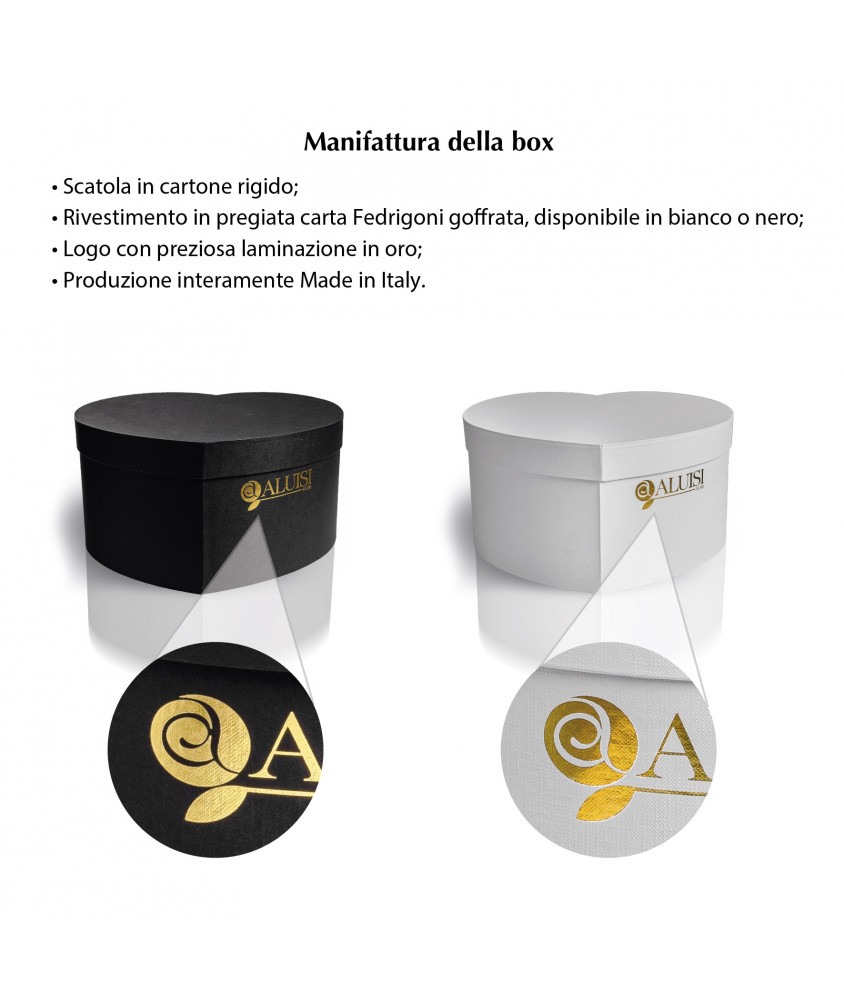 Box Cuore Rose Bianche Stabilizzate - Simbolo di Purezza e Nuovi Inizi